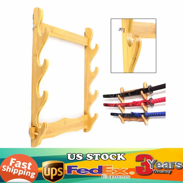 4 GUNS WALL Mount Wooden Gun Rack Natural Wood Finish Gun Storage Shelf ...