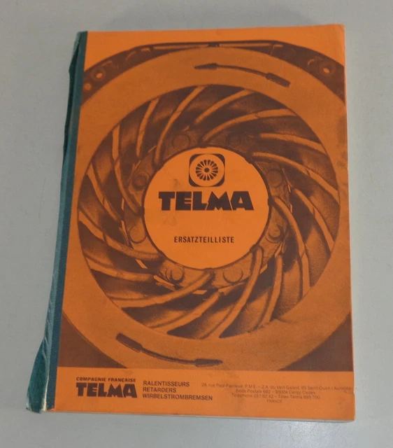 PARTS CATALOG / Spare Parts List Telma Retarder Types CC / CA £31.61 ...