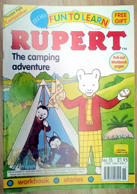 RARE VINTAGE FUN To Learn RUPERT Comic #15 1997 REDAN VGC 34pg Camping ...