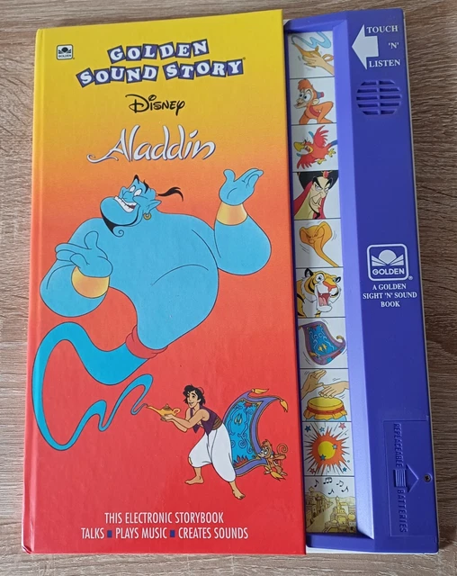 GOLDEN SOUND DISNEY Aladdin Electronic Story Book Fully Working £14.99 ...