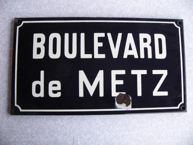 ANCIENNE ET AUTHENTIQUE plaque de rue émaillée de Lille Boulevard de METZ EUR 35,00 - PicClick FR