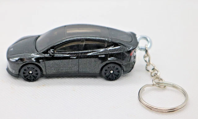 PORTE-CLÉS PERSONNALISÉ HOT Wheels noir Tesla Model Y Green Speed ...