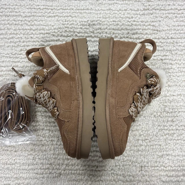 UGG LOWMEL CHESTNUT Suede Sheepskin Trainers Women Sizes UK 6 EU39 New ...