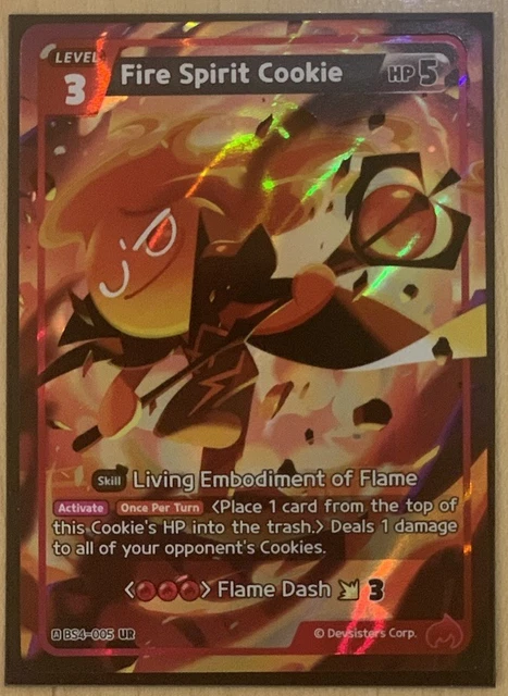 🔥 COOKIE RUN BRAVERSE TCG 🔥 Fire Spirit Cookie UR BS4-005 NM English ...