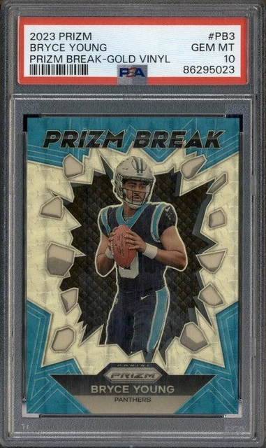 2023 PANINI PRIZM Break Gold Vinyl #PB3 Bryce Young RC Rookie /5 PSA 10 ...