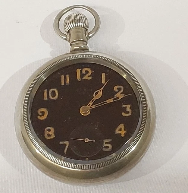 WW1 MILITARY POCKET Watch With Broad Arrow Mark ~ Elgin 1917 ~ Fully ...