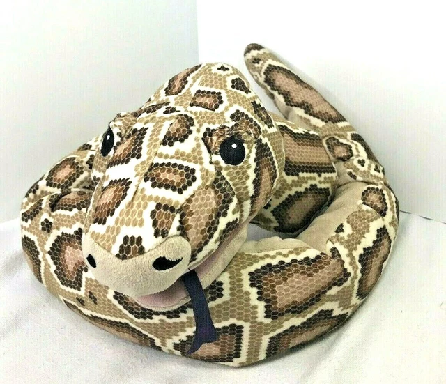 IKEA DJUNKELSKOG BURMESE Python Brown Snake 67" Plush Hand Puppet ...