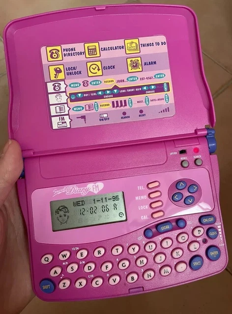 SECRET DIARY ORGANIZER Vintage 90s Bluetech Tiger Electronic Toy Retro ...