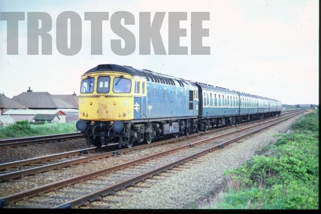 35MM SLIDE BR British Railways Diesel Loco Class 33 33018 Prestatyn ...