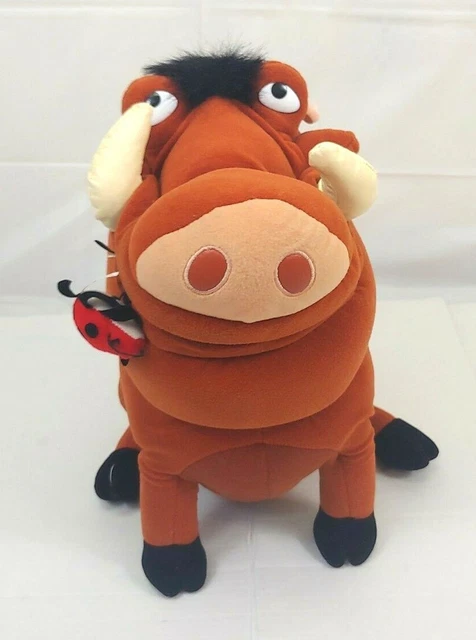 WALT DISNEY THE Lion King Pumba Plush Large Eating Bugs Open Mouth ...