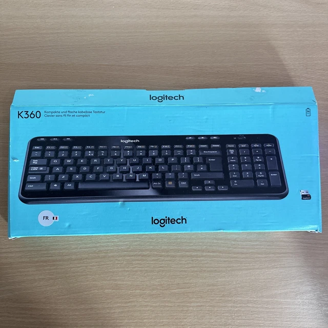 LOGITECH K360 COMPACT Wireless Keyboard, AZERTY FRENCH FRANCAIS Layout SEALED £20.30 - PicClick UK