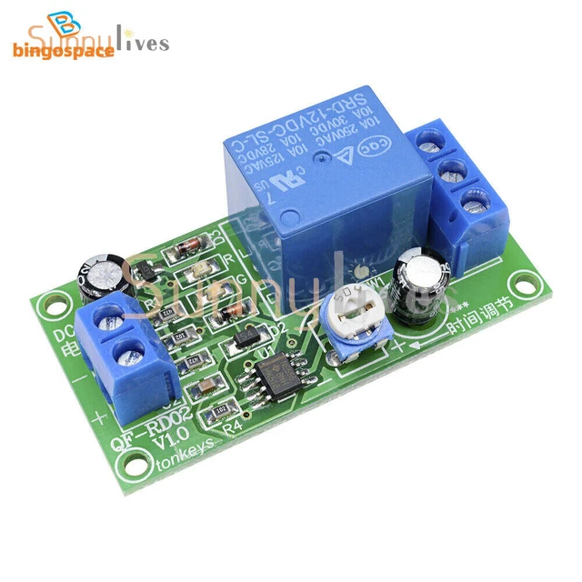 DC 12V NE555 0~60 Seconds Delay Timer Time Switch Adjustable Time Relay ...