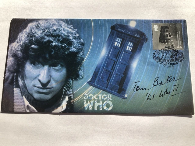 DOCTOR WHO STAMP Cover Signed By Tom Baker Fourth Doctor Iv £16.31 ...