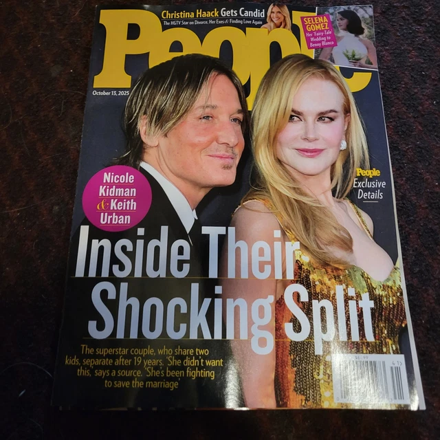 PEOPLE MAGAZINE OCTOBER 13th 2025 ~ Nicole Kidman Keith Urban Shocking ...