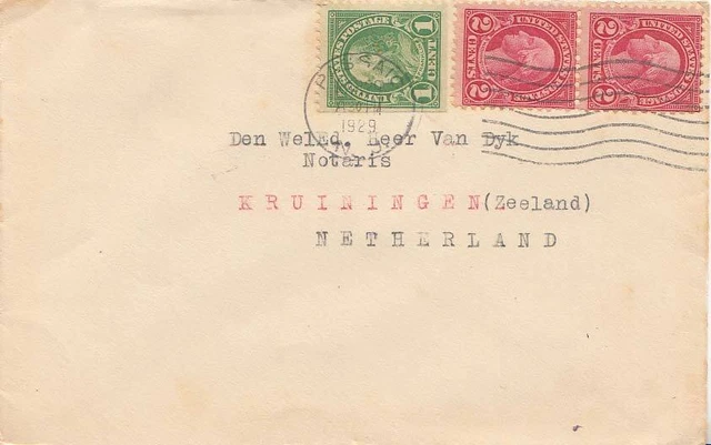 NEW JERSEY PASSAIC 1929 machine 1c Franklin and 2c Washington (2 ...