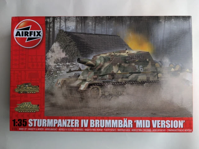AIRFIX STURMPANZER IV Brummbar 'Mid Version' Model Kit A1376 in 1:35 ...