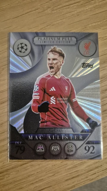 MATCH ATTAX CHAMPIONS League 25/26 PL1 Alexis Mac Allister Platinum ...