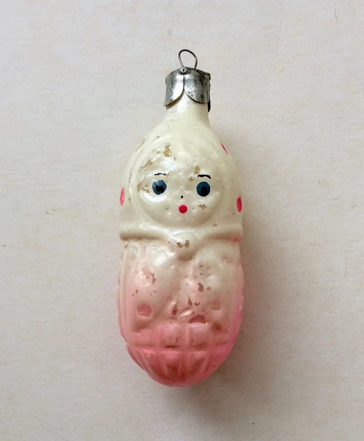 CORN GIRL, ORNEMENT de Noël en verre russe vintage / Décoration d’arbre ...