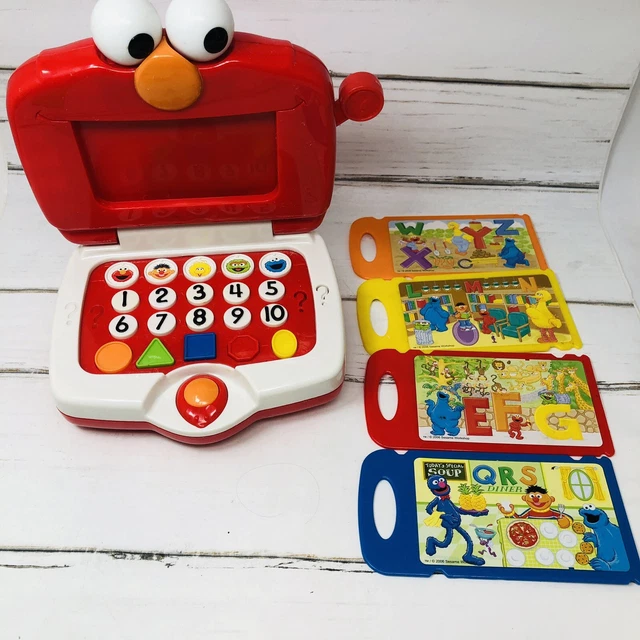 2006 MATTEL SESAME Street Elmo Talking Laptop Computer 4 A-Z Learning ...