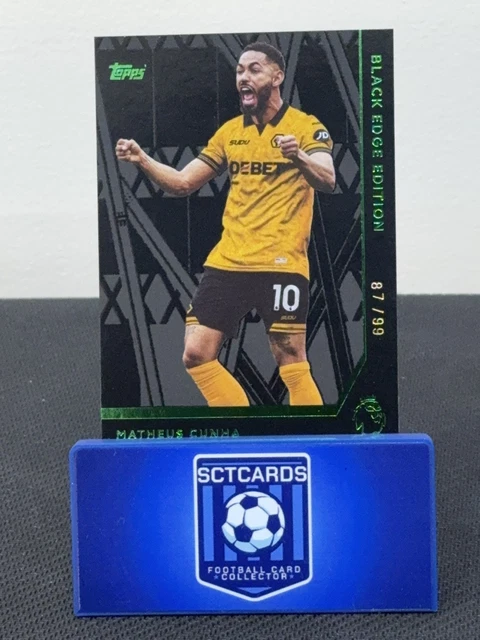 MATHEUS CUNHA 87/99 - 2025-26 Topps Premier League - Black Edge Edition ...