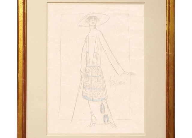 PAUL POIRET FASHION Drawing Sketch Concept Art Deco Erte Paris Couture ...