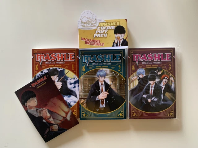 MASHLE CREAM PUFF pack (vol 1-2) + Cartolina Lenticolare + Volume 3 EUR ...
