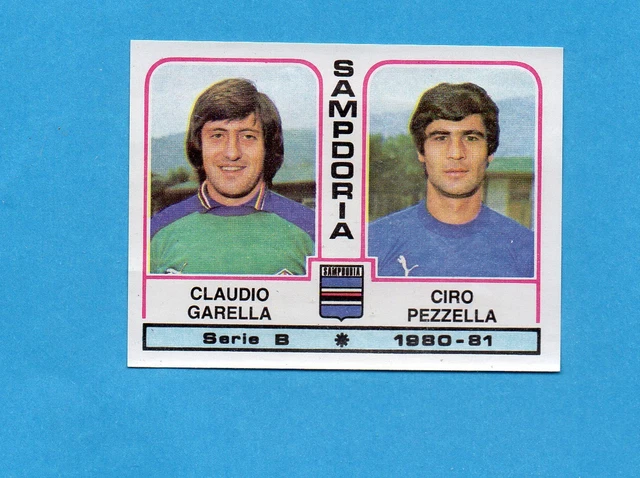 PANINI CALCIATORI 1980/81-FIGURINA n.484- GARELLA+PEZZELLA - SAMPDORIA ...