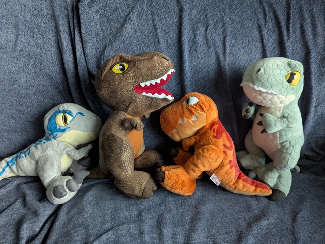 JURASSIC WORLD PLUSHIE Bundle, Camp Cretaceous, Posh Paws, Dinosaur ...