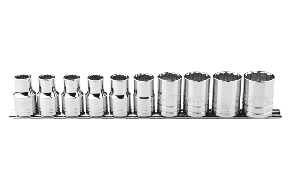 AIRCRAFT TOOLS CETA FORM 10 Piece 1/4’’ Drive 12-Point Standard Socket ...