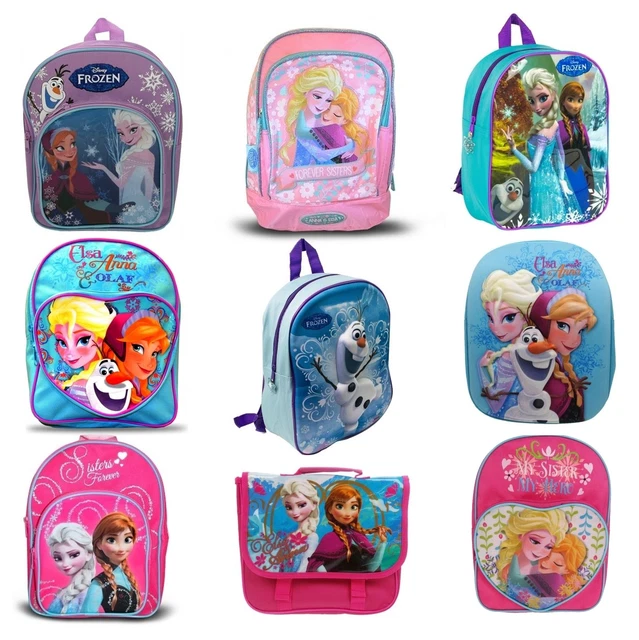 DISNEY FROZEN PRINCESS Anna Elsa Olaf School Bag Rucksack Backpack ...