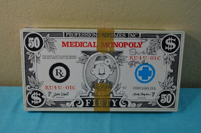 MEDICAL MONOPOLY DOCTOR Board Game Rectangular Box Vintage 1979 * Read ...