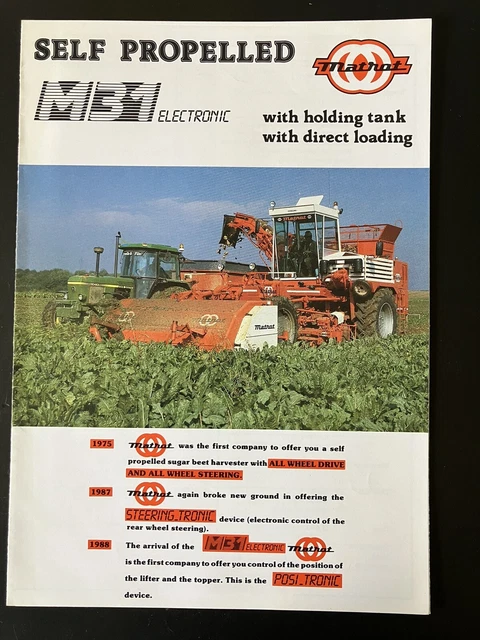 BROCHURE TRATTORE RACCOGLI Barbabietole Semovente Matrot M31 Volantino ...