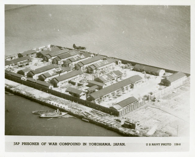 JAPANESE PRISONER OF war compound Yokohama 1945 WWII OLD PHOTO £5.60 ...