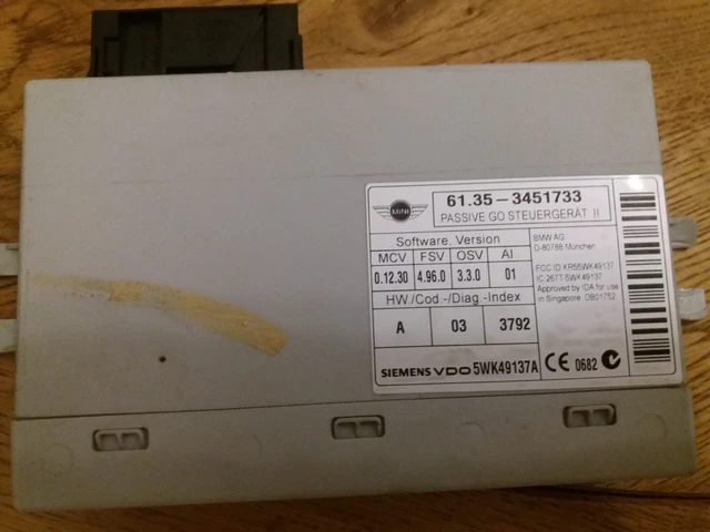 BMW MINI COOPER Works R55 R56 R57 Control Unit Module Passive Go ...