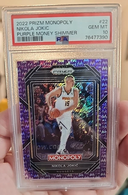 2022 PRIZM MONOPOLY Nikola Jokic viola Money Shimmer Prizm /50 PSA 10 ...