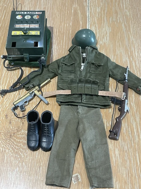 ACTION MAN PALITOY American Soldier Uniform & Field Radio vintage 1960/ ...