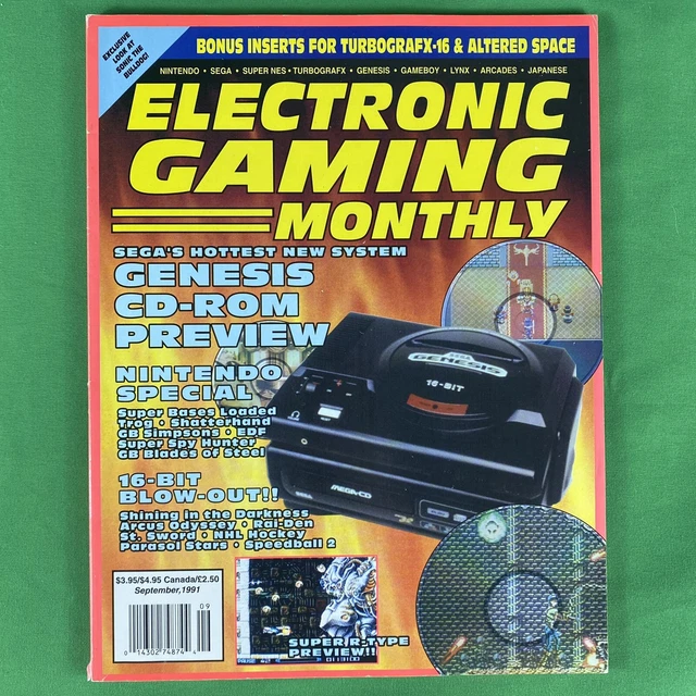 ELECTRONIC GAMING MONTHLY #26 September 1991 Sega CD Genesis Super R ...