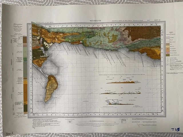 WEYMOUTH GEOLOGICAL MAP Sheet 342 (drift edition) 1967 map - Purbeck ...