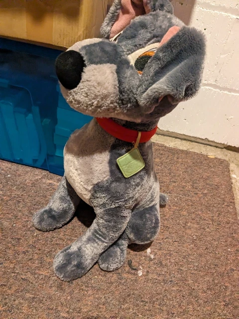 DISNEY STORE LADY & The Tramp Large Dog Soft Plush Stuffed Toy Grey ...