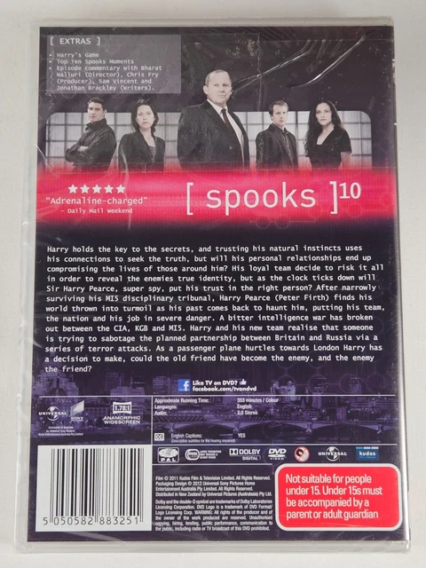 SPOOKS 10 THE Final Series DVD 3-Disc (New & Sealed) Region 4 £22.25 ...