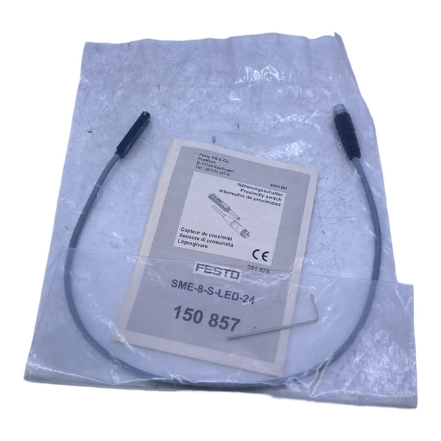 FESTO SME-8-S-LED-24 PROXIMITY Sensors 150857 12-30V AC/Dc IP67 3-POLIG ...