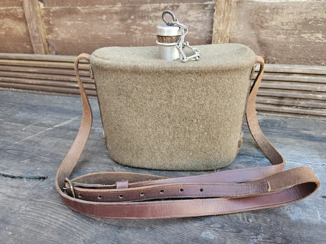 WW1 ERA BRITISH Officers Waterbottle Canteen Webbing Wwi Military Army ...