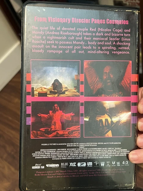 MANDY VHS 2018 Rare Horror Witter Entertainment Nicolas Cage Brand New ...