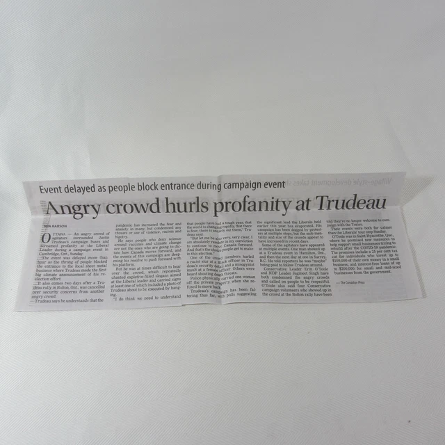 JUSTIN TRUDEAU ANGRY Crowd hurls profanity 2021 Election - Newspaper ...