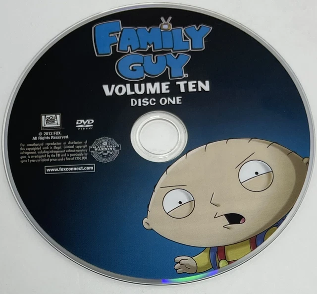 FAMILY GUY VOLUME Ten (DVD, 1999 Animated TV Series, Season 11, OOP ...