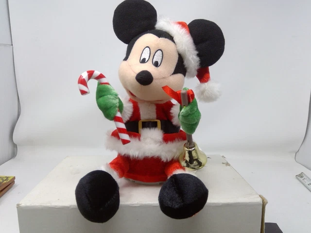 GEMMY DISNEY MICKEY Mouse Plush Animated Singing Here Comes Santa Claus ...