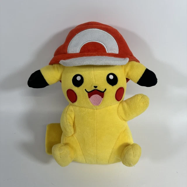 POKEMON TOMY T18981 Pikachu with Ash Cap Hat Plush Soft Toy 10" £5.99 ...