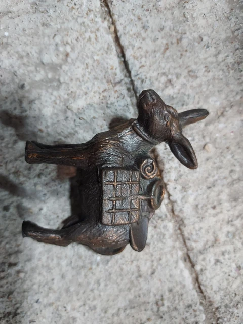 VINTAGE BURRO PACK Mule Donkey Cast Bronze Figurine 2.5”X2.5” $15.00 ...