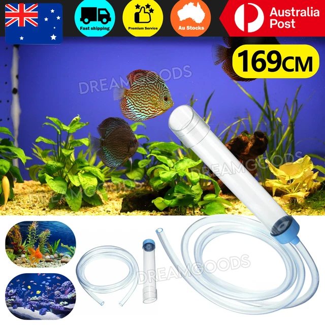 AQUARIUM FISH TANK Gravel Cleaner Syphon Vacuum Water Changer Pumps ...