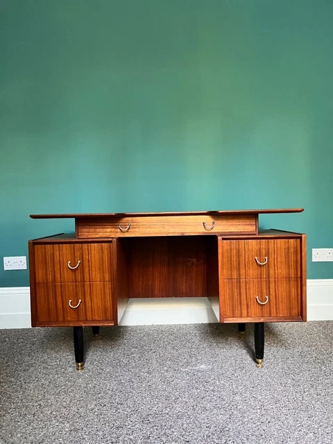 VINTAGE 1960S G Plan Floating Top Fresco Teak Desk Danish Retro Mid ...